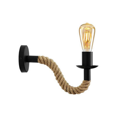 Modern Hemp Rope Wall Lights Lighting Fixture Indoor Fitting Sconce ...