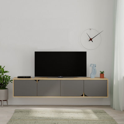 Decortie Spark Modern Tv Unit Multimedia Centre With Storage Cabinet ...