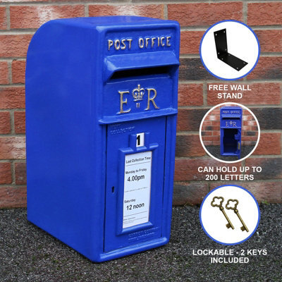 MonsterShop Royal Mail Post Box Scottish Cast Iron Wall Mounted Royal ...