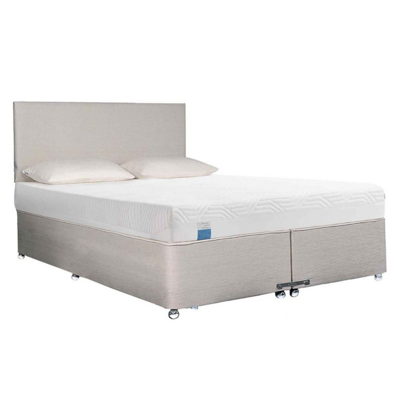 Tempur Ardennes Divan Super King Bed 180x200cm Steel - Barker ...