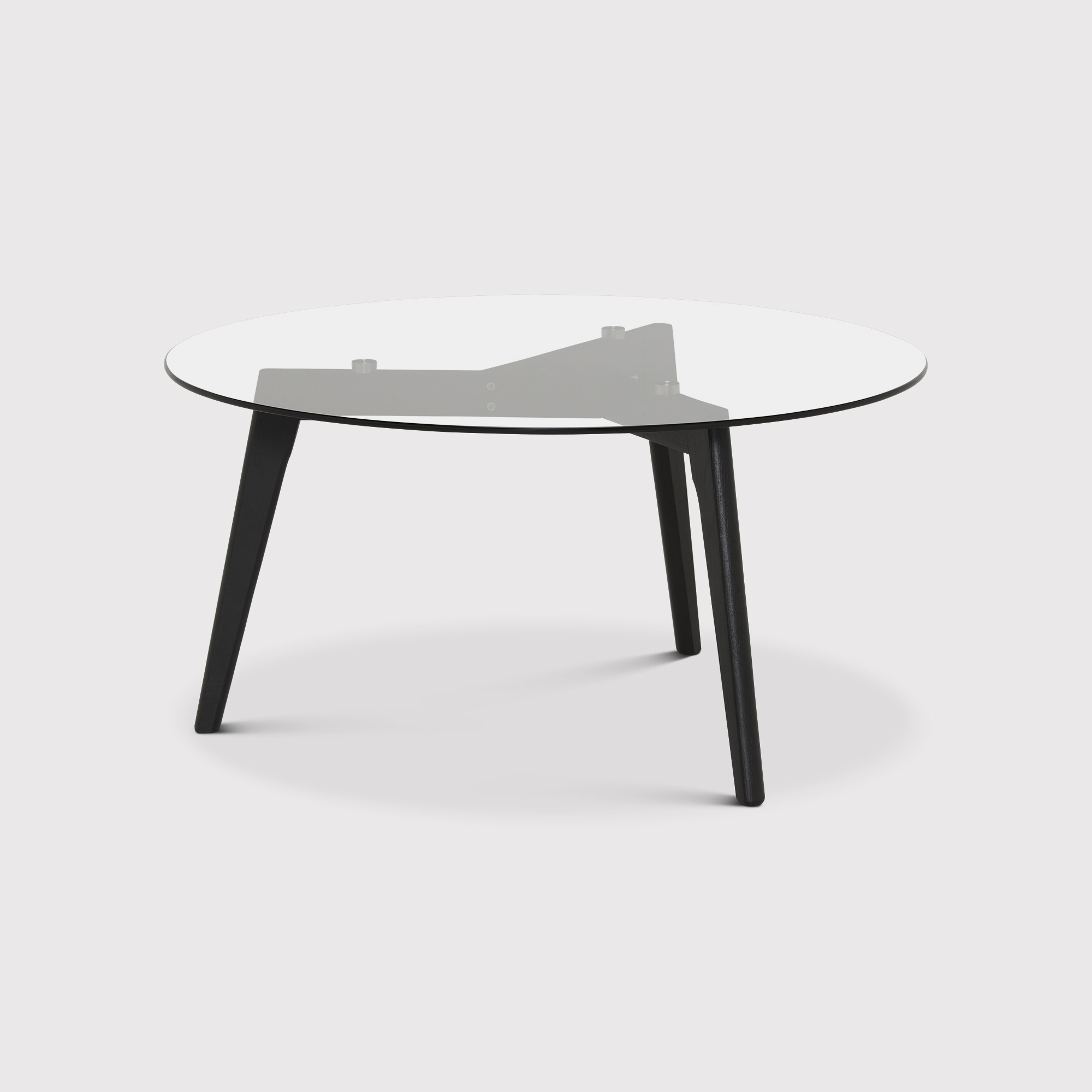 Aries Round Coffee Table, Round, Black Glass - Barker & Stonehouse by ...