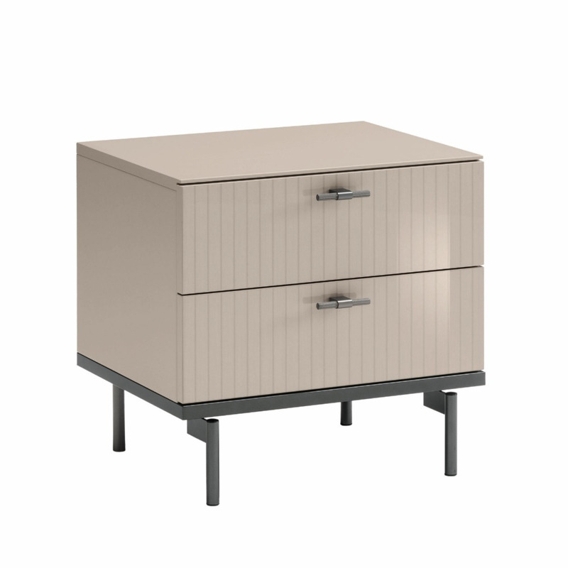 Oriana Bedside Table With 2 Drawers, Neutral - Barker & Stonehouse by ...