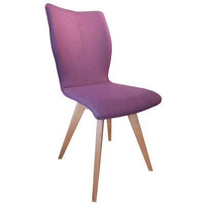 Poppy Dining Chair With Oak Legs, Purple Fabric - Barker & Stonehouse ...