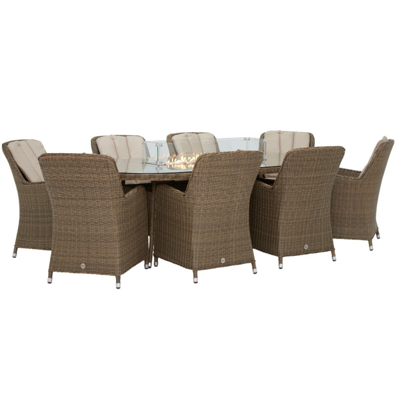 Taransay 8 Seater Oval Dining Set Natural, Neutral - Barker ...
