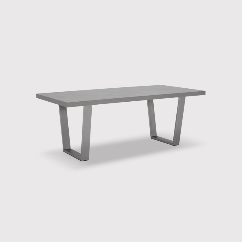 Halmstad Dining Table 200cm, Grey Concrete Effect - W200cm - Barker ...