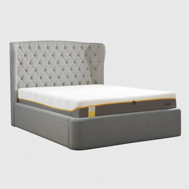 Tempur Holcot Ottoman 180x200cm Bed, Grey Fabric - Super King - Barker ...