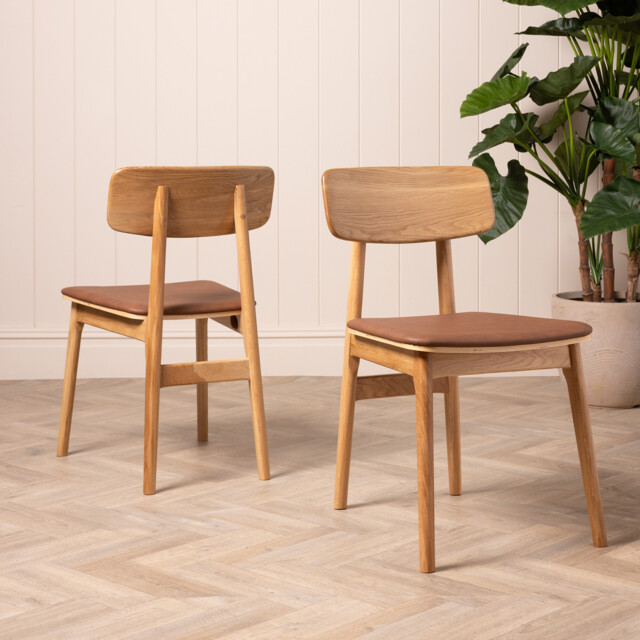 Tatum Livo Dining Chair, Brown Oak - Barker & Stonehouse by Barker and ...