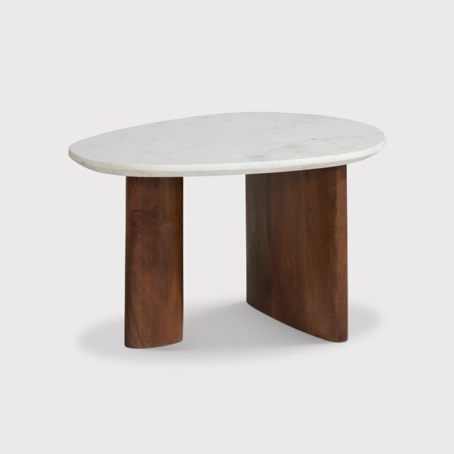 Libra Coffee Table 80cm, Round, Brown Marble - Barker & Stonehouse by Barker and Stonehouse ...