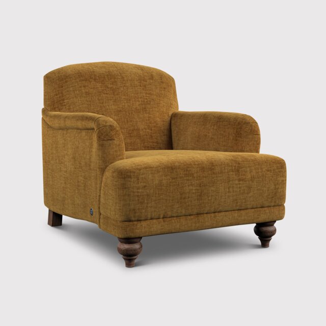 English Heritage Rosa Accent Armchair, Gold Fabric - Barker ...