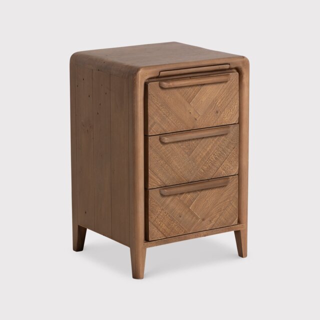 Bevan 3 Drawer Bedside Table, Pine Wood - Barker & Stonehouse by Barker ...