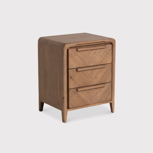 Bevan 3 Drawer Wide Bedside Cabinet, Pine Wood - Barker & Stonehouse by ...