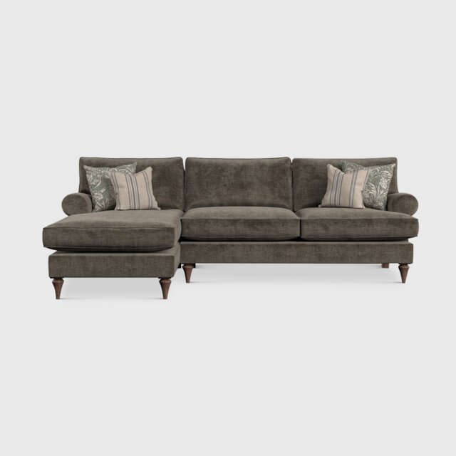 English Heritage Finch Large LHF Chaise Corner Sofa Standard Back, Grey ...