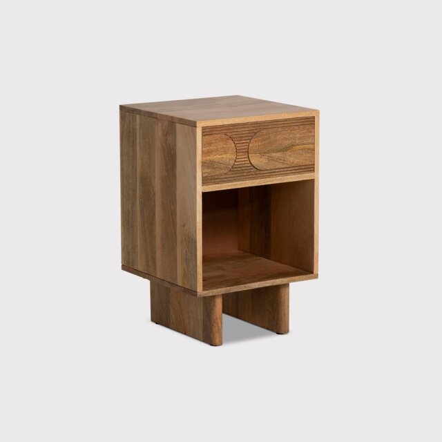 Zuberi Bedside Table 40x40x62cm, Neutral Wood - Barker & Stonehouse by ...