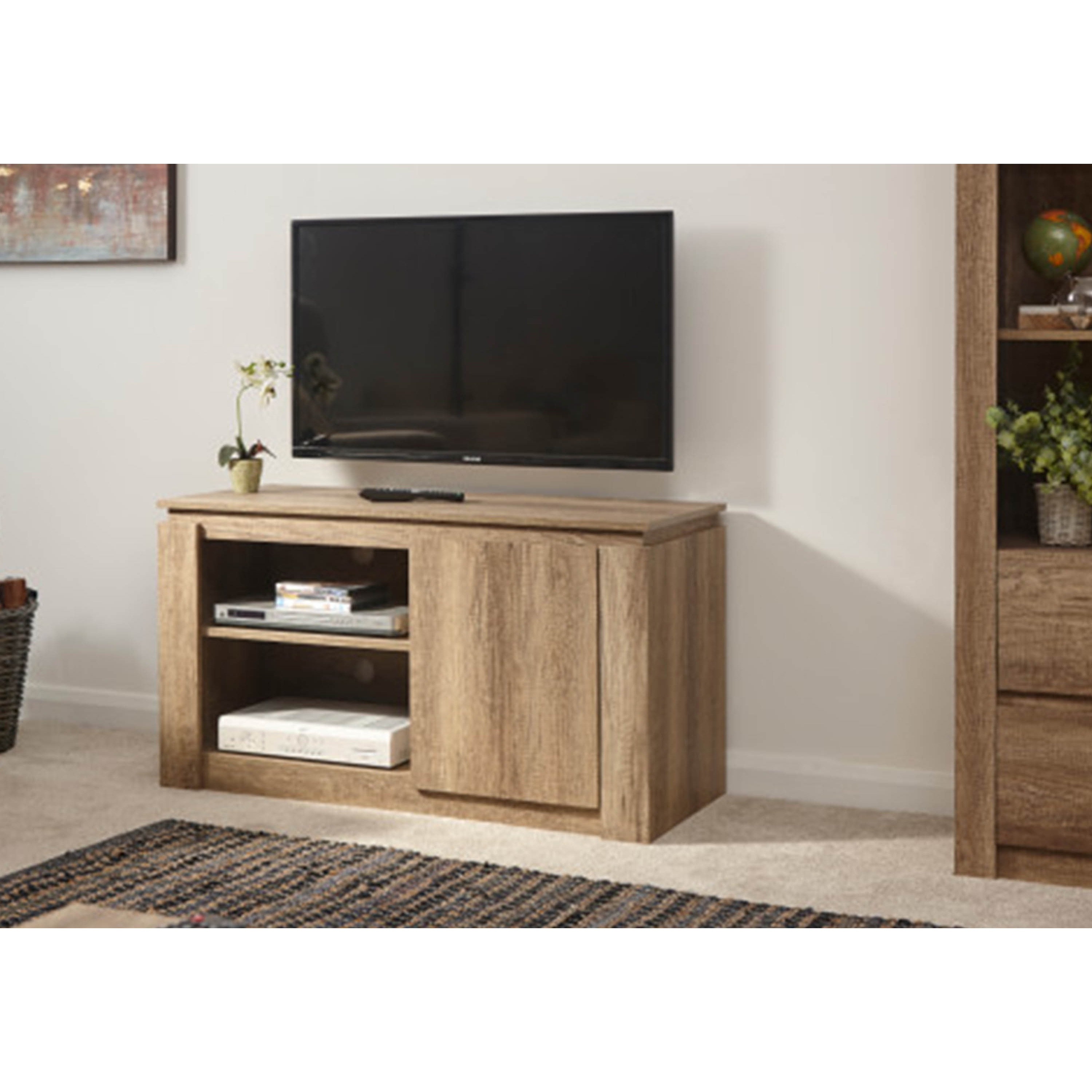 GFW Canyon Oak Compact TV Unit by Bed Kingdom | ufurnish.com