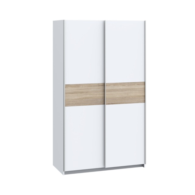 Flair Freddie Sliding Wooden Wardrobe White (120cm) by Bed Kingdom ...