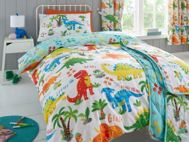 Happy Linen Co Dinky Dinosaur Bedding-Single by Bed Kingdom | ufurnish.com