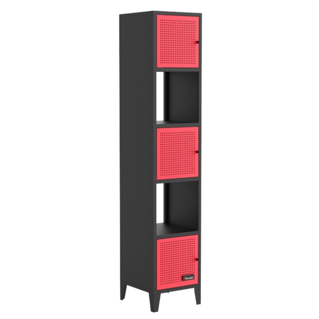 X Rocker Mesh-Tek 5 Cube Tall Storage Unit - Red by Bed Kingdom ...