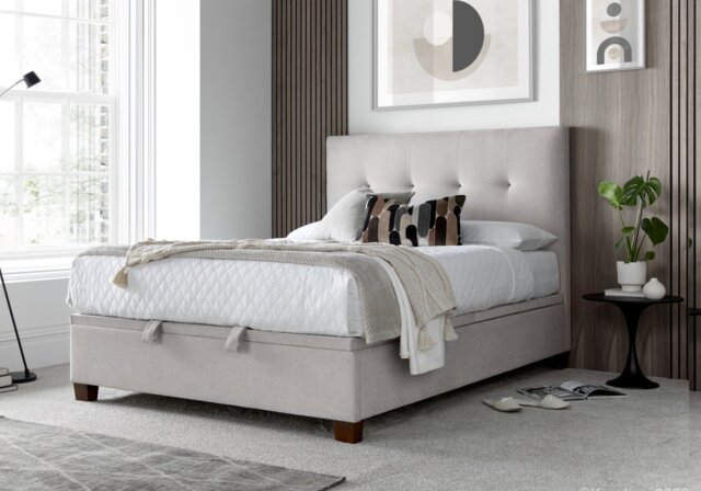 Kaydian Walkworth Fabric Ottoman Bed Frame in Clay Maskat-SuperKing by ...