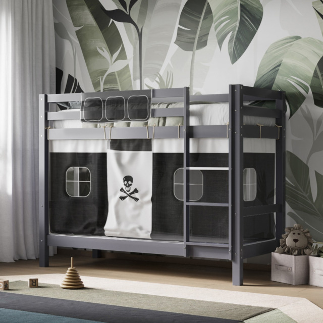 Flair Callisto Shorty Bunk Bed Frame Grey With Pirate Accessories by ...