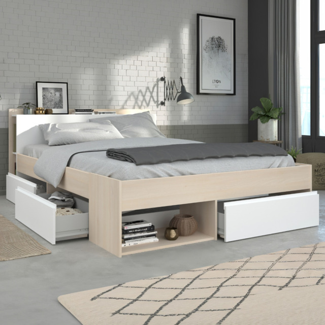 Parisot Most Double Storage Bed by Bed Kingdom | ufurnish.com