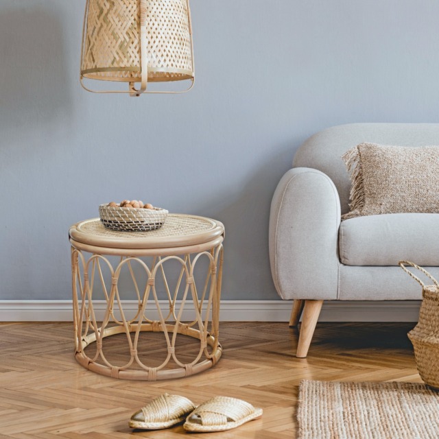 Flair Loop Side Table - Natural by Bed Kingdom | ufurnish.com