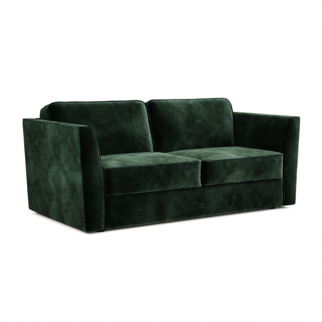 Jay-Be® Elegance Sofa Bed with e-Sprung™ Mattress - Three seater-Luxe Velvet Bottle Green by Bed ...