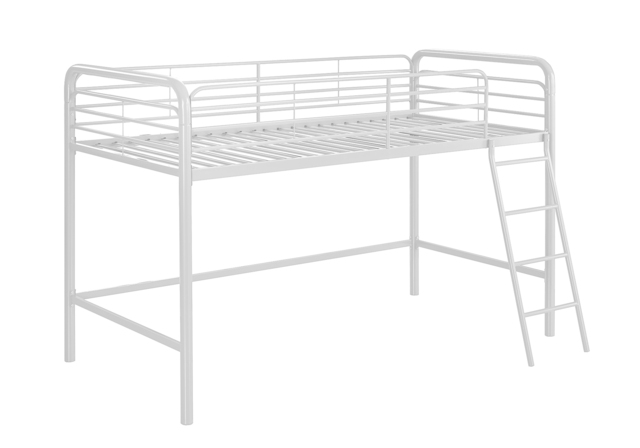 Dorel Metal Mid Sleeper-White by Bed Kingdom | ufurnish.com