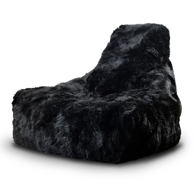 Extreme Lounging Mighty B Bag Black Fur by Bed Kingdom | ufurnish.com