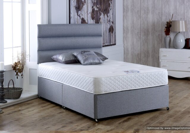 Vogue Beds Memory Deluxe 1000 Divan Set -Single-No Drawers by Bed ...