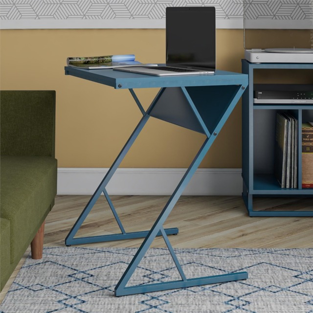 Novogratz Regal Accent Table/Laptop Desk-Blue Oak by Bed Kingdom ...