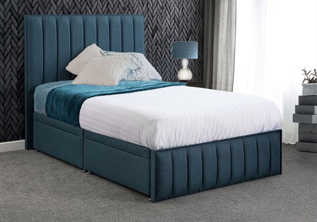Sweet Dreams Harmony Fabric Divan Bed Frame-No Drawers-Small Double by Bed Kingdom | ufurnish.com