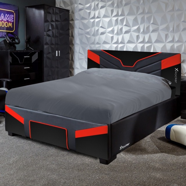 X Rocker Cerberus MKII Bed-in-a-Box-Carbon Red Double by Bed Kingdom ...