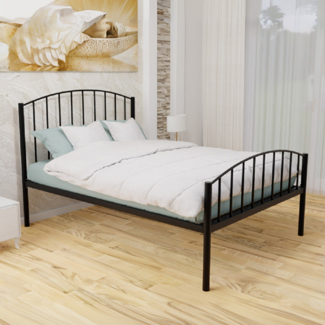 Wholesale Beds Francesca Wrought Iron Bed Frame-Black -Low Foot End ...