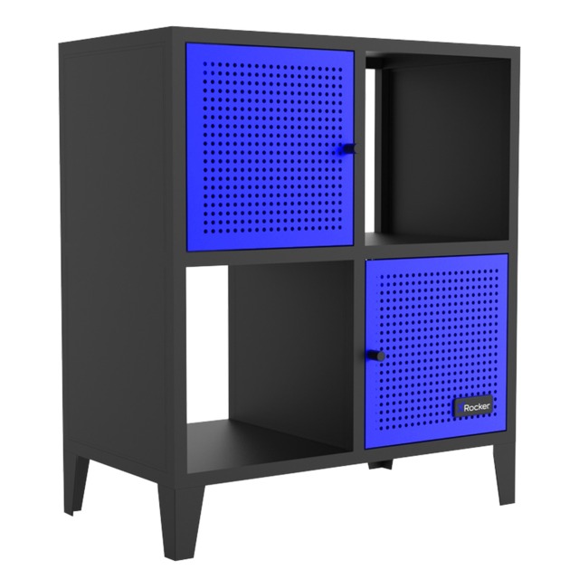X Rocker Mesh-Tek 4 Cube Storage Unit - Blue by Bed Kingdom | ufurnish.com