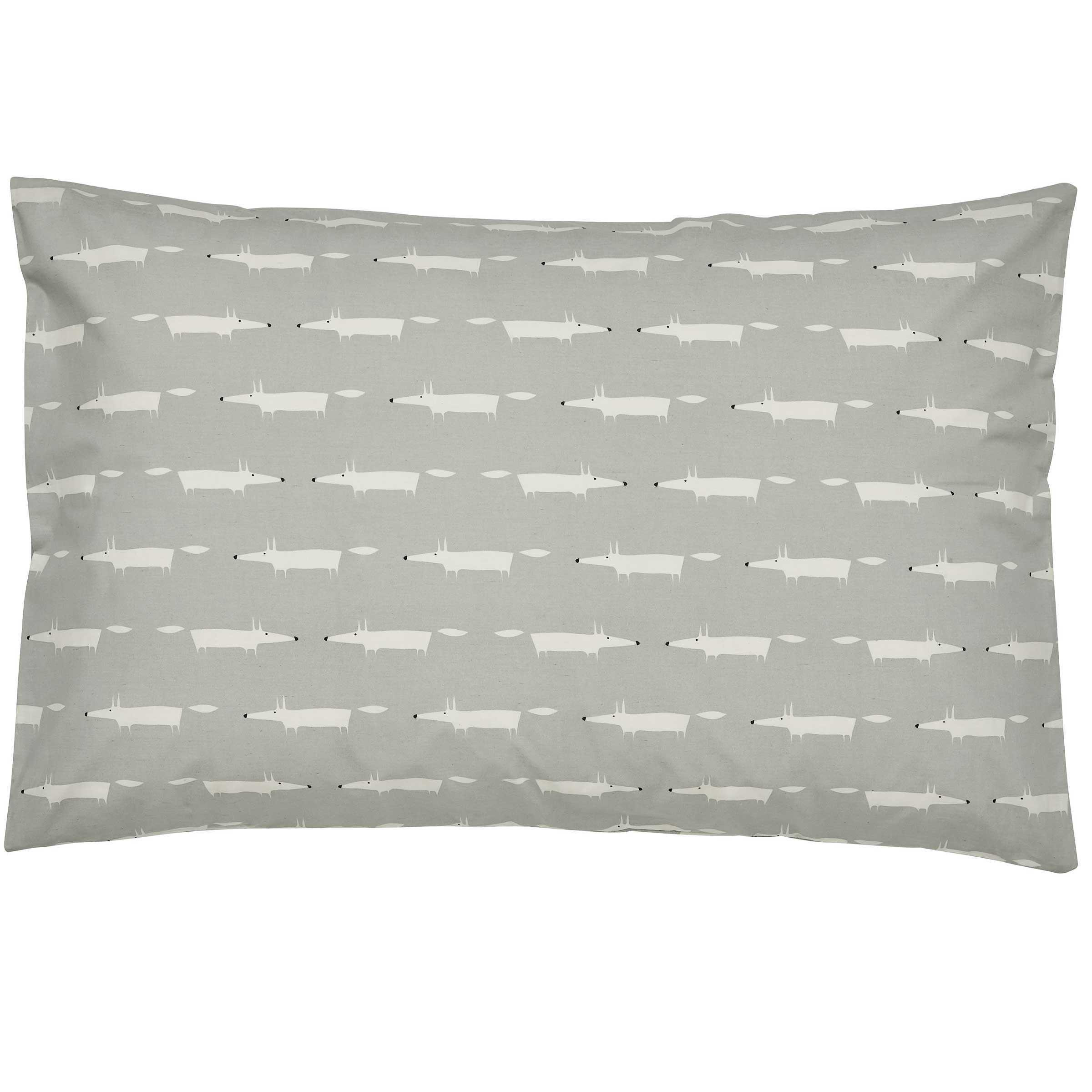 Scion Mr Fox Standard Pillowcase (Pairs), Silver by Bedeck Home ...