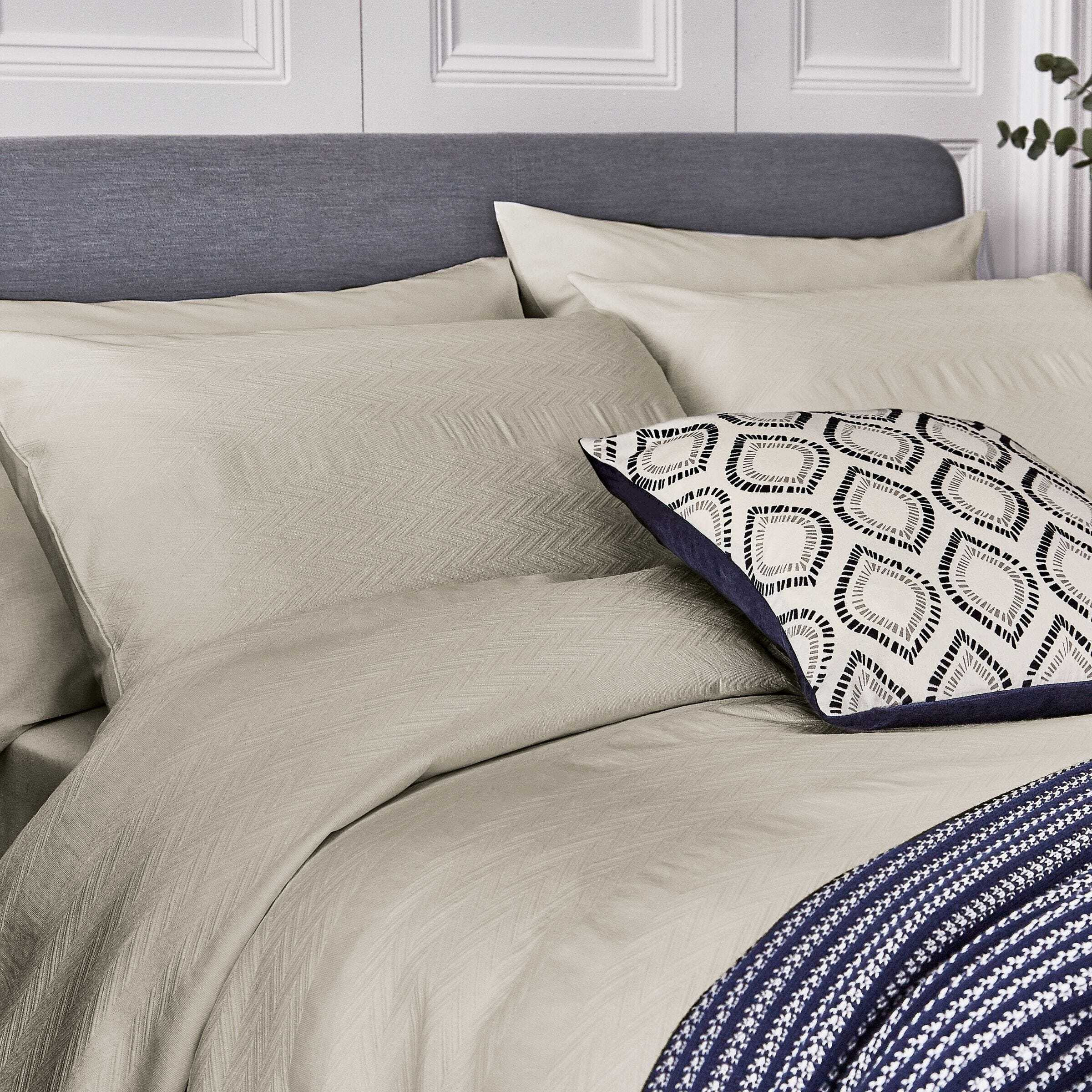 Bedeck Of Belfast Kenza Single Duvet Cover, Grey by Bedeck Home ...