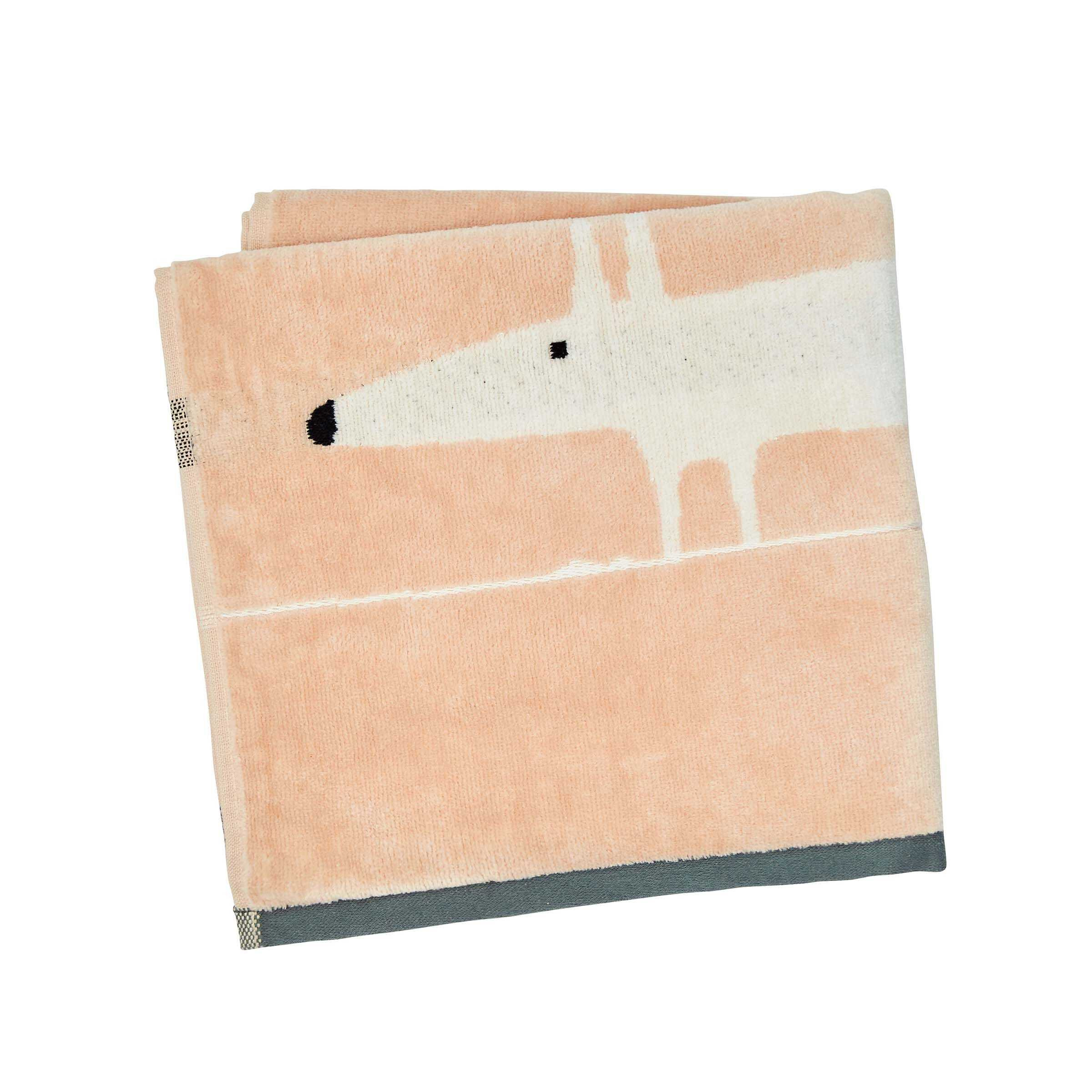 Scion Mr Fox Bath Towel, Blush by Bedeck Home | ufurnish.com