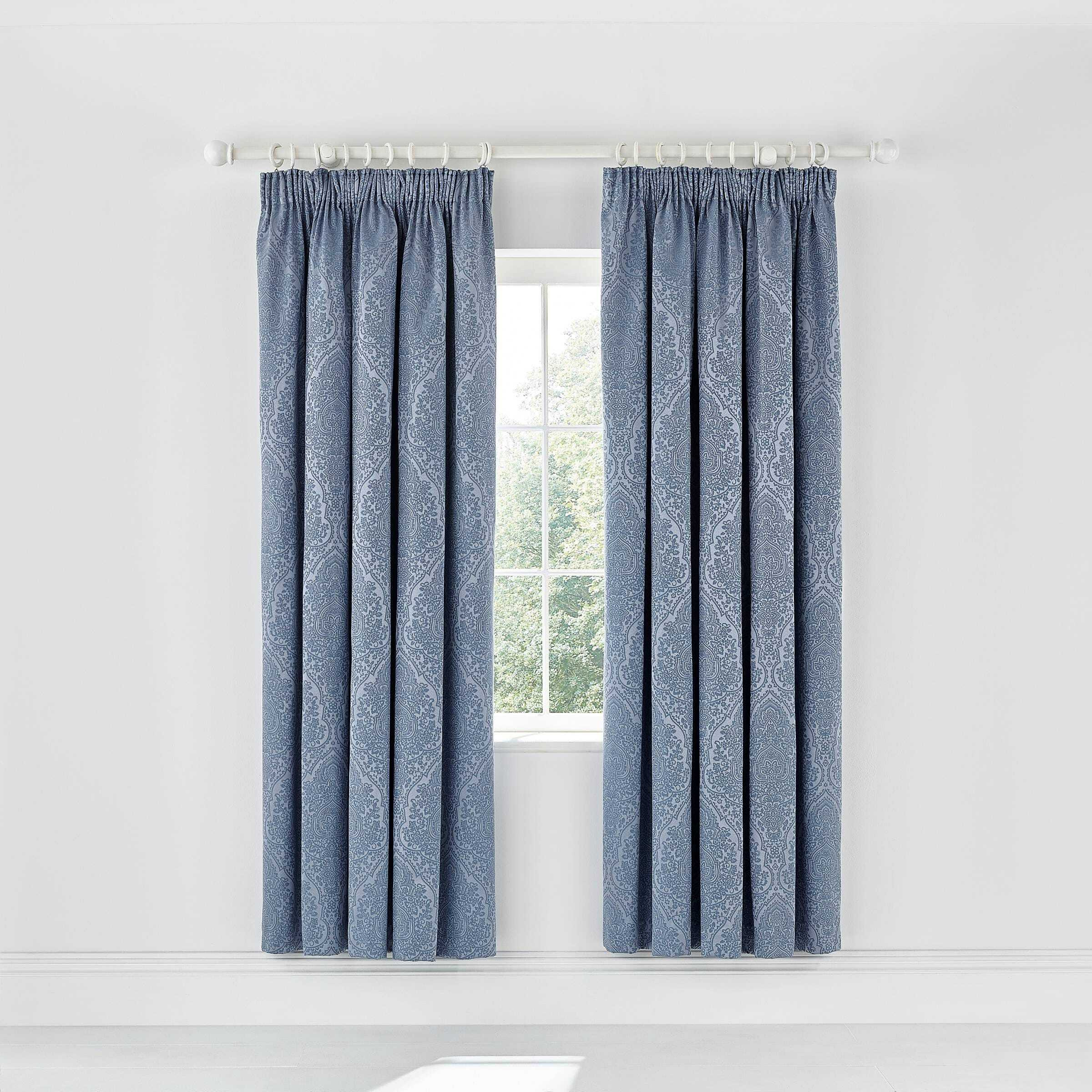 "Helena Springfield Neska Lined Curtains 66"" x 72"", Ink Blue" by ...