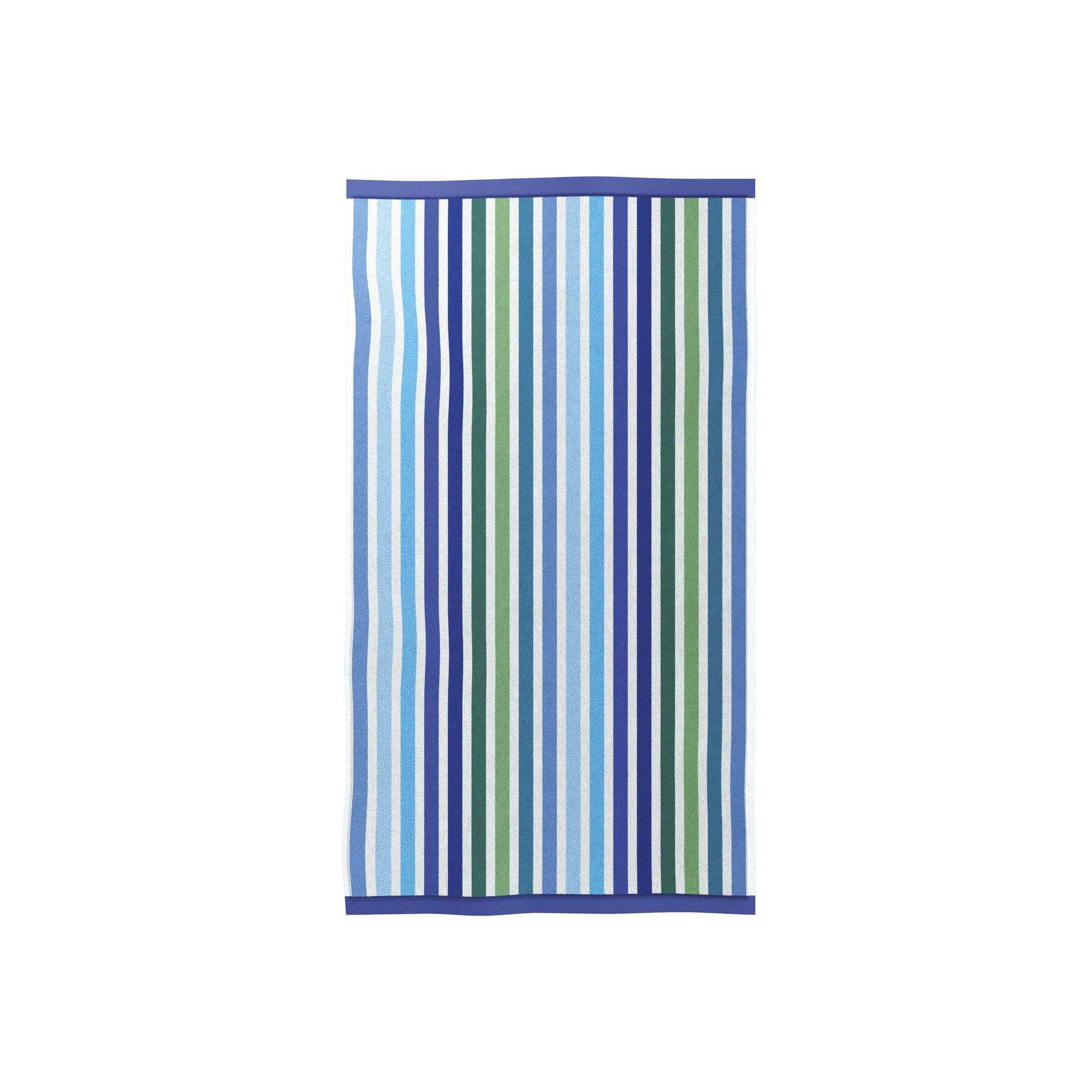 Helena Springfield Multi Stripe Hand Towel, Blue/Green by Bedeck Home ...