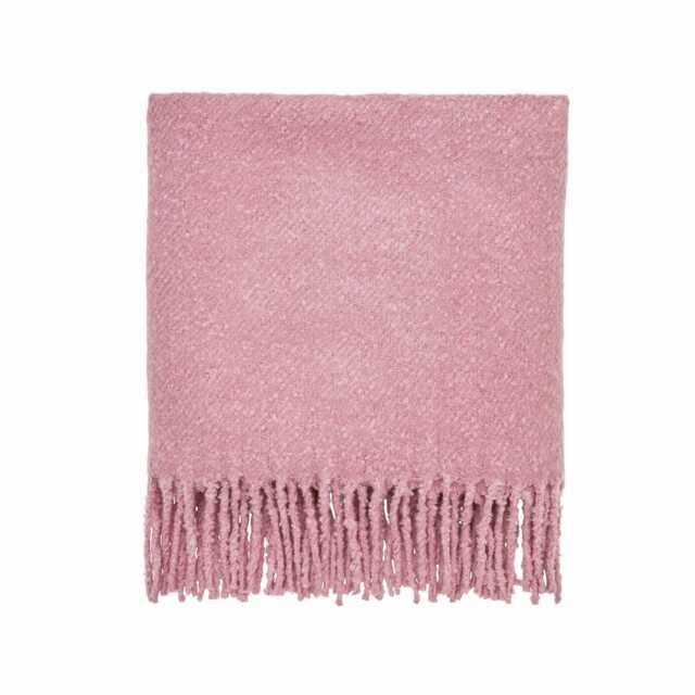 Helena Springfield Tenby Woven Throw, Pink by Bedeck Home | ufurnish.com