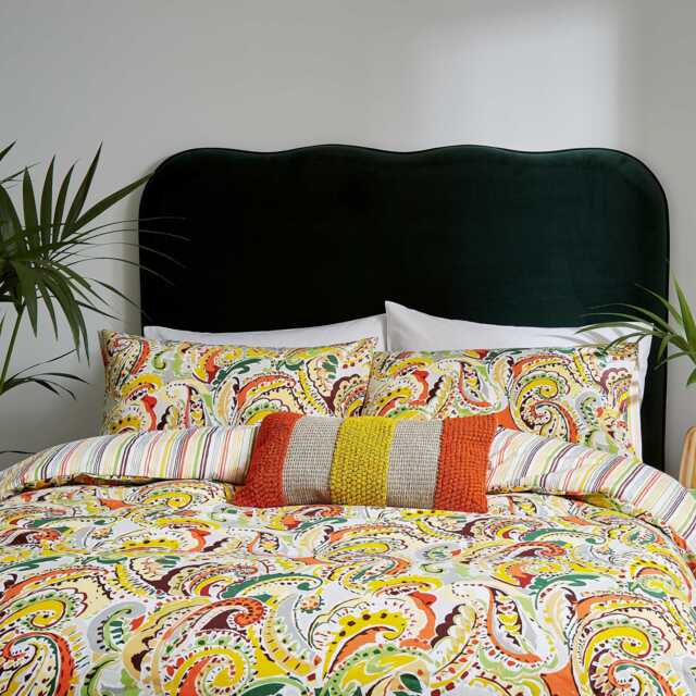 Helena Springfield Budding Brights Penny Double Duvet Cover Set, Mango ...