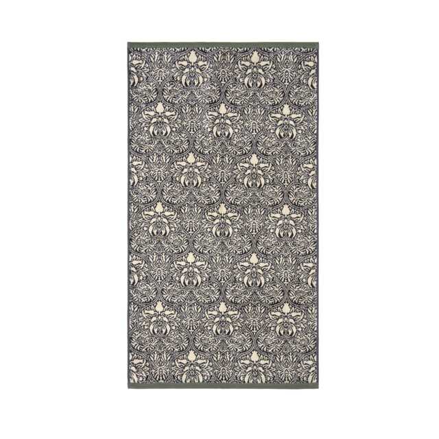 William Morris Crown Imperial Bath Towel, Charcoal by Bedeck Home ...