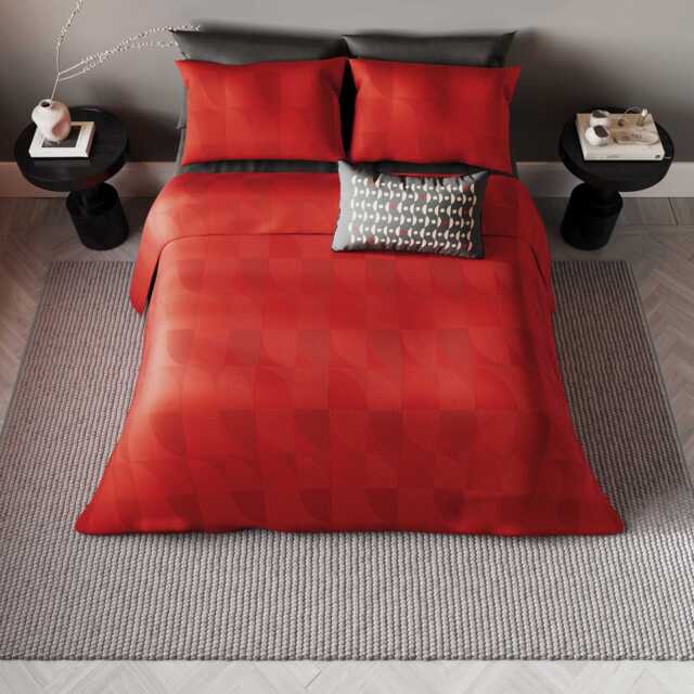 Helena Springfield Simply Scandi Axel Single Duvet Cover Set, Scarlet ...