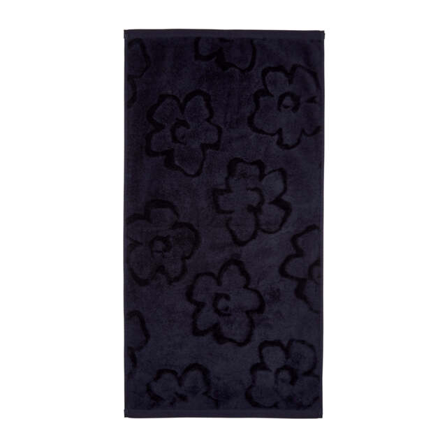 Ted Baker Magnolia Hand Towel, Navy by Bedeck Home | ufurnish.com
