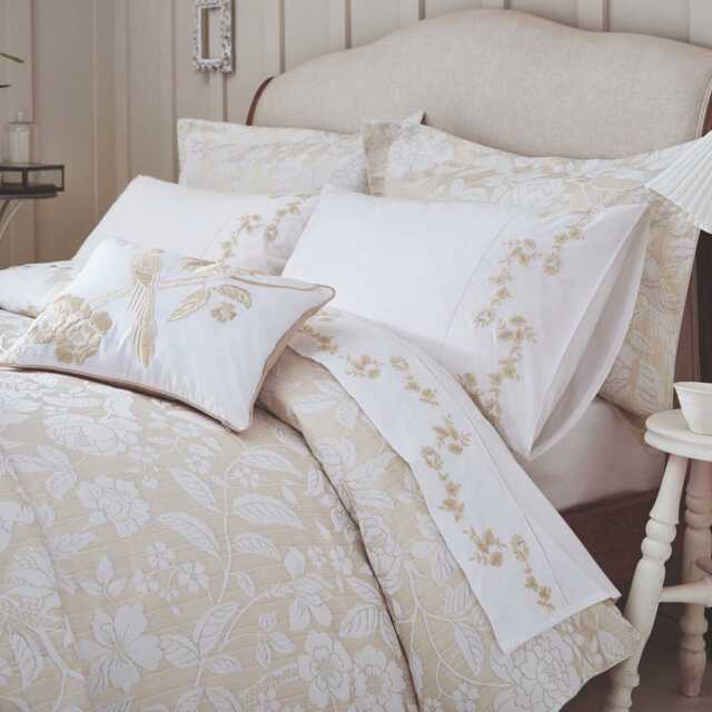Sanderson Pyramus Double Duvet Cover Set, Linen by Bedeck Home ...
