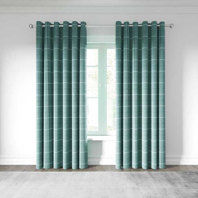 "Helena Springfield Harper Lined Curtains 90"" x 72"", Duck Egg" by ...