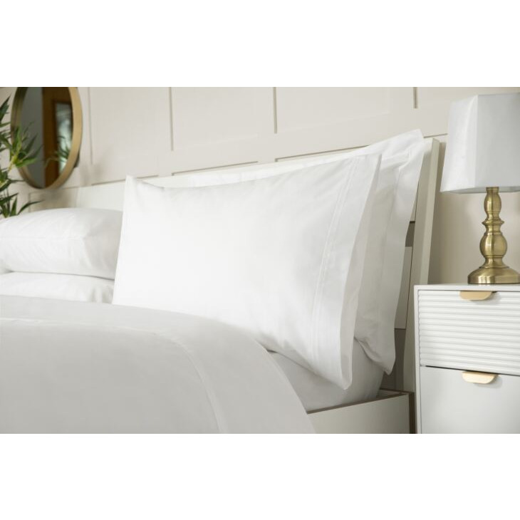 Supercale 100% Egyptian Cotton Extra Deep Fitted Sheet - White - Single by belledorm | ufurnish.com