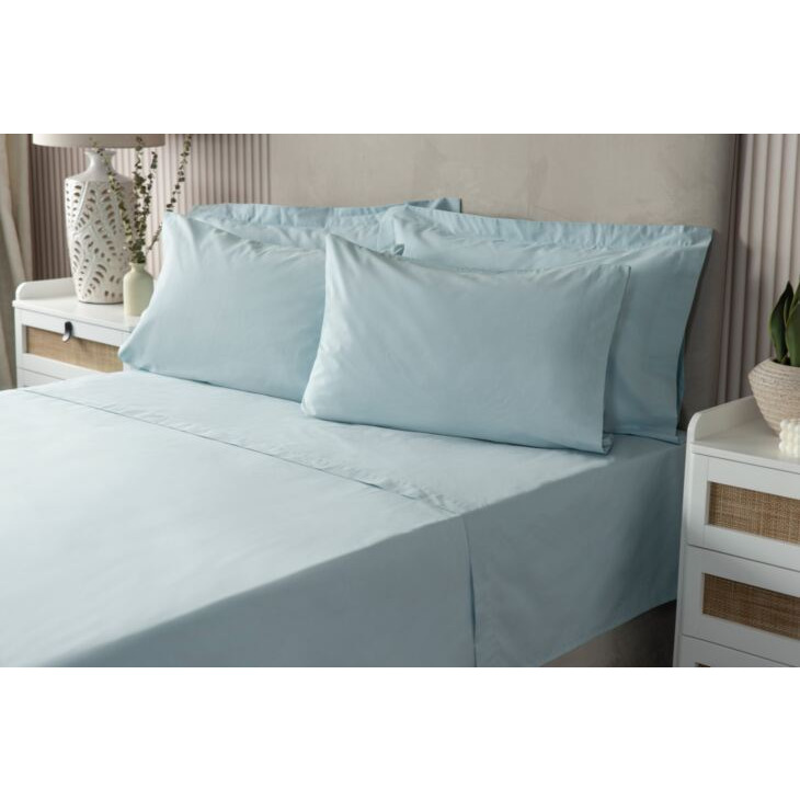 Easycare 200 Count Fitted Valance Sheet (Percale) - Duck Egg - King ...