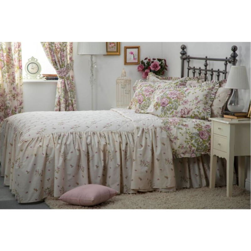 Rose Boutique Fitted Bedspread - Multi - Single by belledorm | ufurnish.com