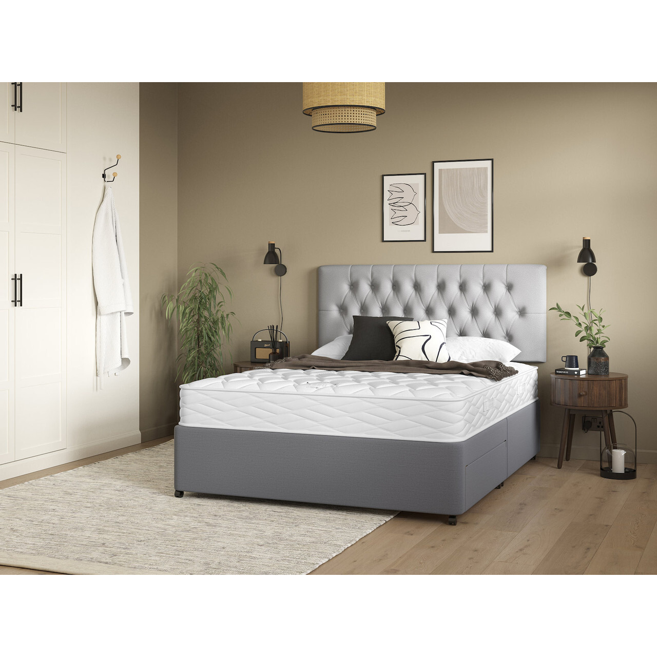 Sandro Memory Divan Bed Set by Bensons for Beds | ufurnish.com